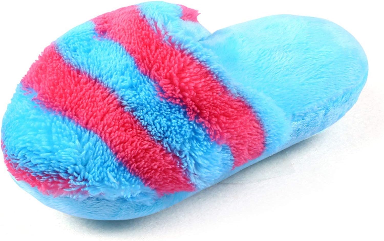 BWESOO Rose Red Blue Cute Pet Puppy Dog Cat Slipper Shape Plush Slipper Sound Pet Toy Pet Dog Chew Toys Dog Squeak Plush Toys Slipper Shape Tooth Cleaning Chew Play Toy Dog Chew Toys