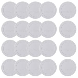 20 pieces rubber bottoms for sublimation tumblers, anti-slip silicone bottoms with adhesive for skinny tumblers, protective non-slip silicone bottoms for mason jars thermal bottle(56 mm, grey)