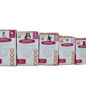 wizsmart ultradry disposable dog diapers | female dog diapers | ulrta absorbent and comfortable (extra small, 12)