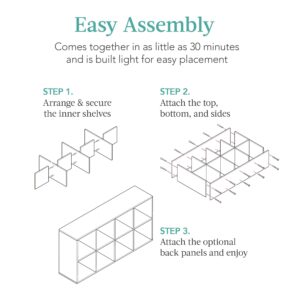 Best Choice Products 8-Cube Storage Organizer, 11in Shelf Opening, Bookcase, Display Shelf, Customizable w/ 3 Removable Back Panels – White