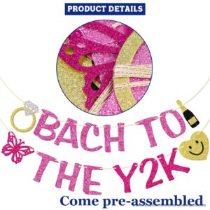 Bach to the Y2K Banner, 2000s Bachelorette Party Banner, Back to the 00s Party Decorations, Miss to Mrs, Retro Y2K Bridal Shower Banner, Throwback Early 2000s Party Decorations, Hot Pink Glitter