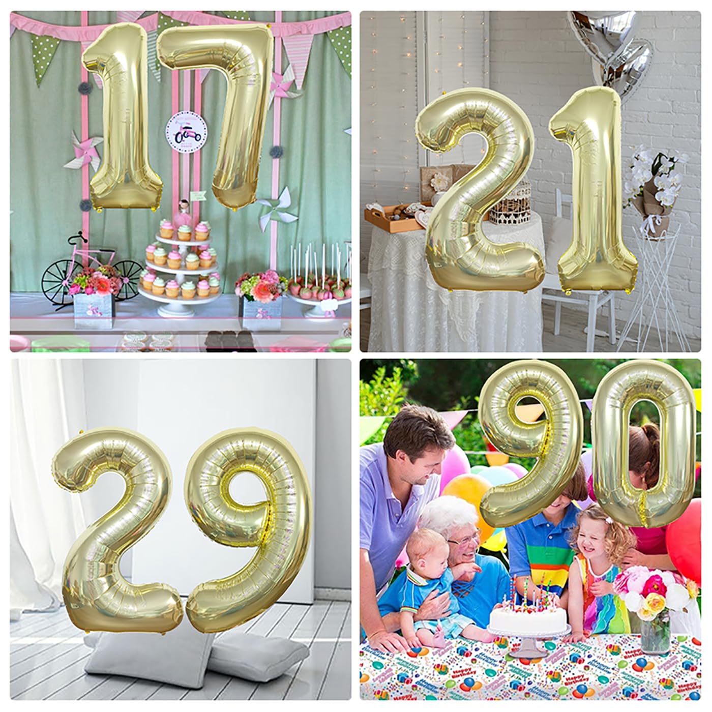 YFHVJTKO 40 Inch Number 22 Foil Balloons 22 Celebration Decorations for Happy 22th Birthday Party Wedding Bridal Shower Engagement Photo Shoot Anniversary Decoration, Number 22 Champagne Gold Balloon