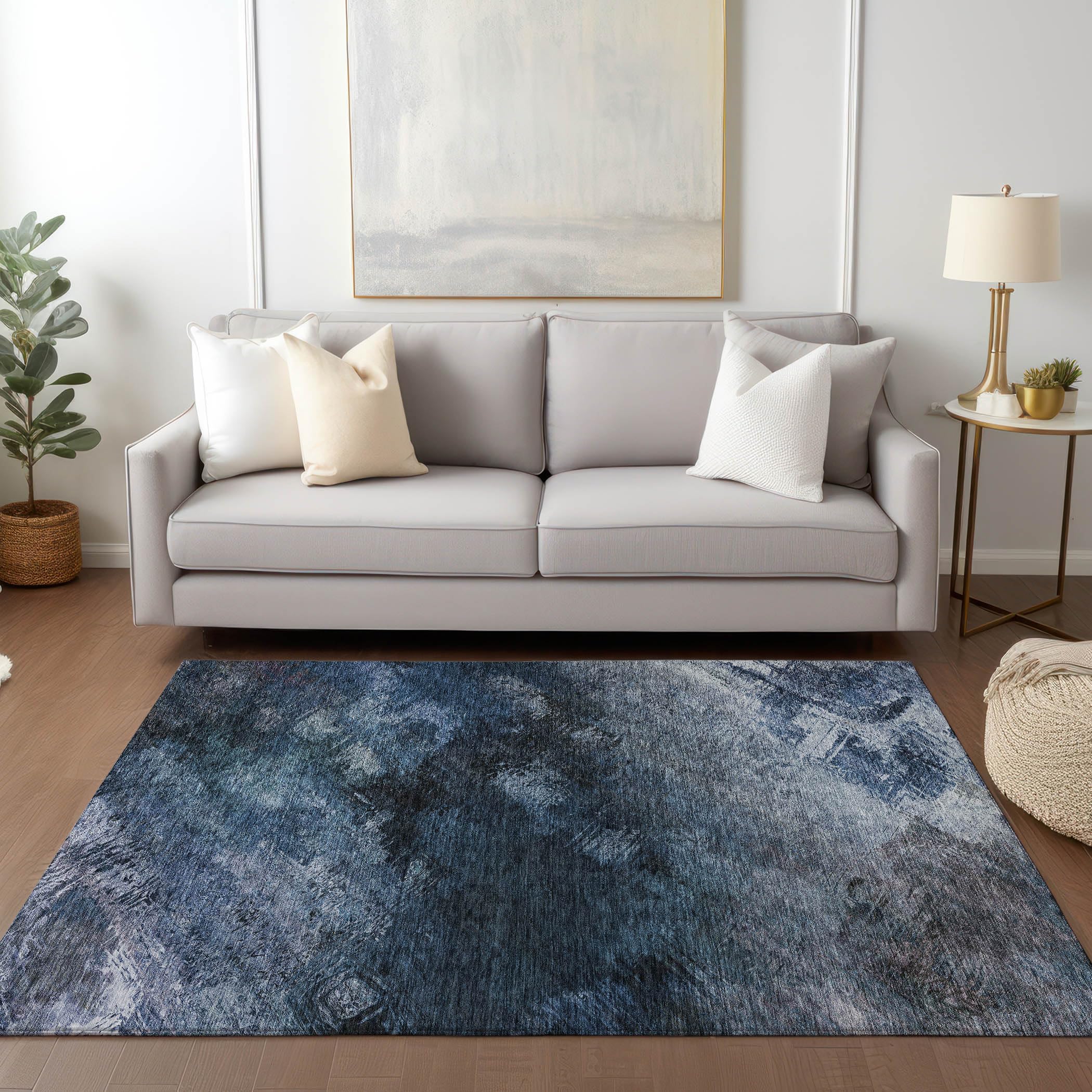 Addison Rugs Chantille ACN590 Blue 8' x 10' Indoor Outdoor Area Rug, Easy Clean, Machine Washable, Non Shedding, Bedroom, Living Room, Dining Room, Kitchen, Patio Rug