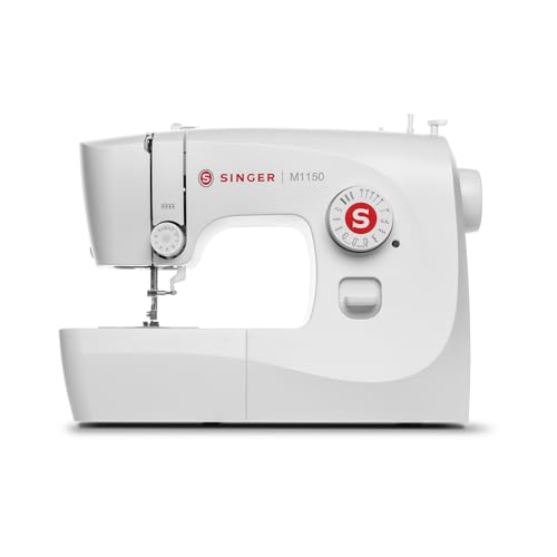 SINGER M1150 Lightweight & Portable Sewing Machine With 45 Stitch Applications, LED Light & 1-step Buttonhole | Used for Mending and Sewing