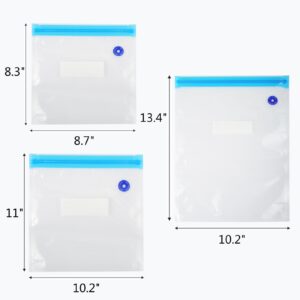 Sous Vide Bags - 29 Pack Reusable Vacuum Zipper Bags, 3 Size Vacuum Sealer Bags and 2 Sealing Clips Set for Sous Vide Cooking, Food Storage Bags for Anova and Joule Cookers