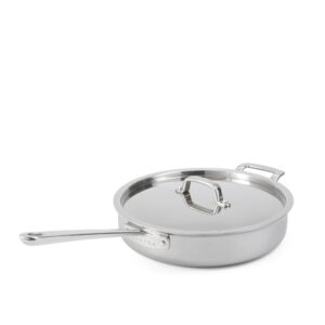 martha stewart martha 3.5-quart straight sided triply stainless steel saute pan w/lid