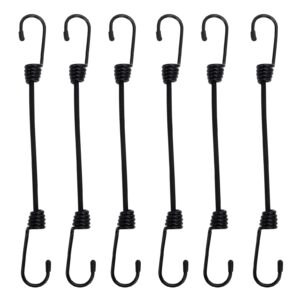 roastove 6 pcs bungee cords, elastic hooks for air conditioner outside unit covers