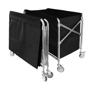 industrial laundry cart with wheel 12 bushel (400l) commercial collapsible laundry hamper large heavy duty rolling laundry basket waterproof laundry trucks for home organizer storage