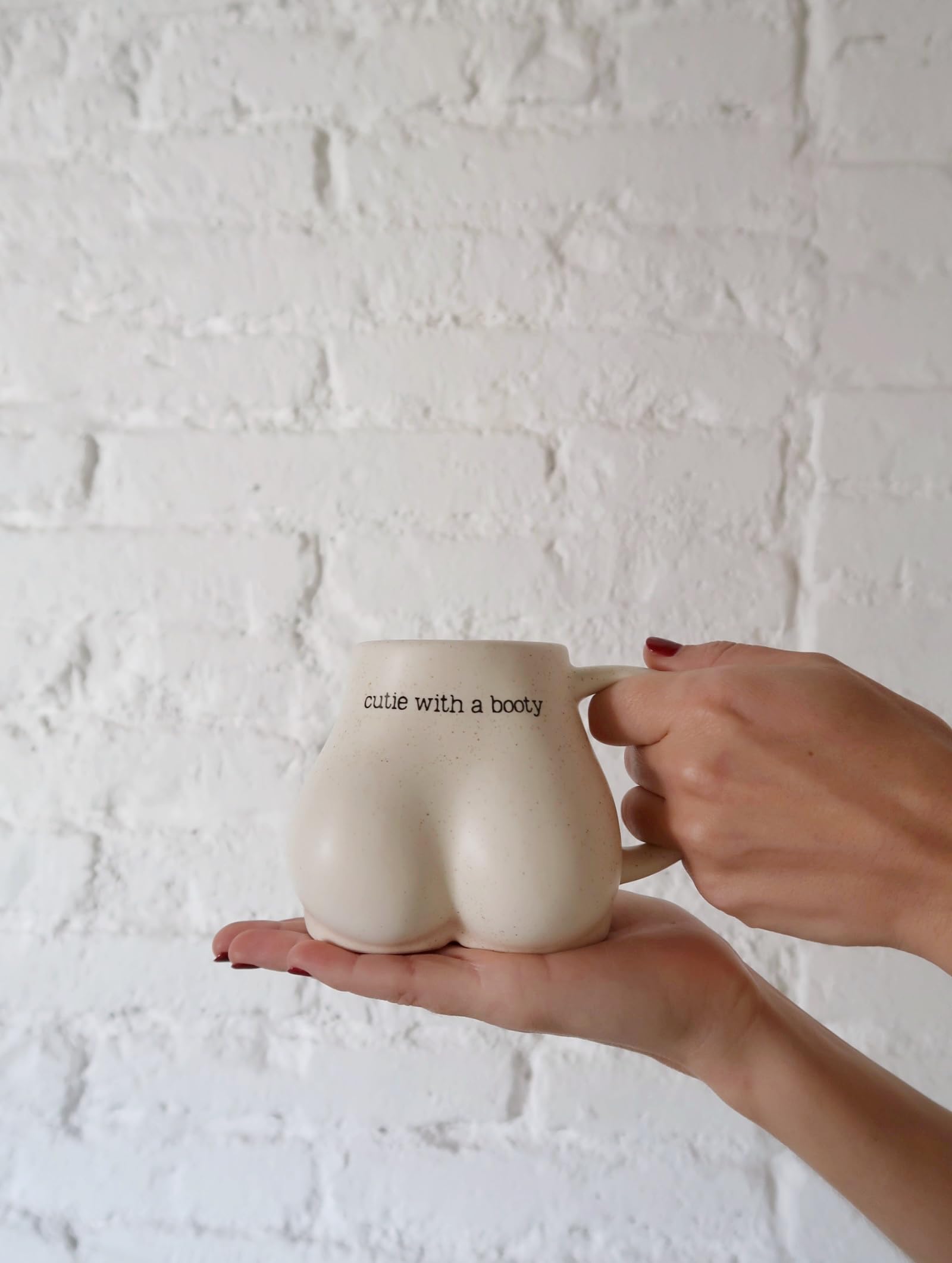 Butt Funny Coffee Mug for Women, Cute Novelty Gifts Butt Shaped 3d Cup, Cute Mugs for Women Booty Mug, Female Body Mug Vase, Nice Butt Cute Mugs Gift, Funny Mugs for Friends 12oz (Cream)