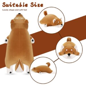 22'' Shiba Inu Plush Stuffed Animal, Big Corgi Plush Stuffed Animals Giant Shiba Plushie, Dog Plush Pillow Hugging Pillow Sleeping Cushion Soft Kawaii Plushies Birthday Gifts for Kids Girls Boys