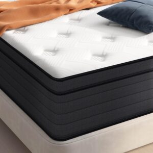 Mattress Full Size,12 Inch Full Mattress in a Box With Gel Memory Foam,Full Mattress Individually Pocketed Innerspring,Medium Firm for Pressure Relief,Back Pain Relief,120 Nights Risk-Free Trial