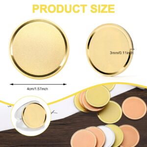 10pcs Brass Laser Engraving Blanks Blank Challenge Frosted Coin with Acrylic Protection Box - 40mm for DIY Crafts Birthday Travel Commemorative Collection