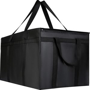 musbus catering bag for doordash 22x14x13 4 pack xxxl insulated food delivery bag cooler bags keep food warm catering therma cooler bags therma shopper hot black 22w x 14 lx 13d hot boxes