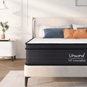 mattress full size,12 inch full mattress in a box with gel memory foam,full mattress individually pocketed innerspring,medium firm for pressure relief,back pain relief,120 nights risk-free trial