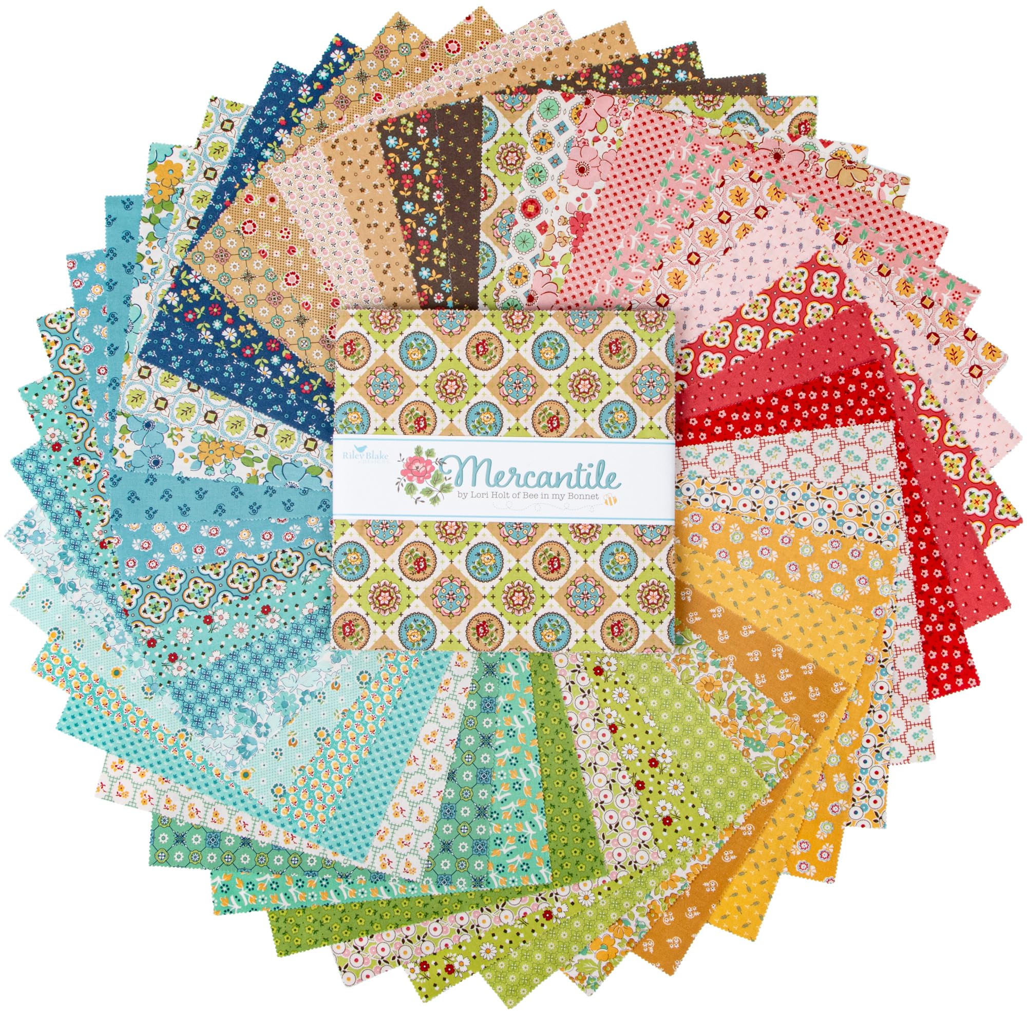 Lori Holt Mercantile 10" Stacker 42 10-inch Squares Layer Cake Riley Blake Designs 10-14380-42