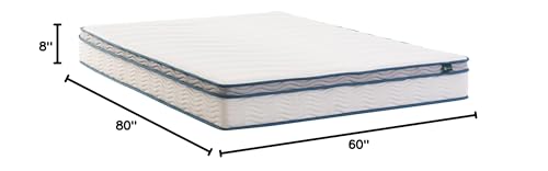 ZINUS 8 Inch Spring Sensation Hybrid Mattress [New Version], Queen, Fiberglass Free, Medium Firmness, Durable Support, Certified Safe Foams & Fabric, Mattress in A Box