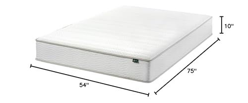 ZINUS 10 Inch Foam and Spring Hybrid Mattress [New Version], Full, Fiberglass Free, Medium Firmness, Durable Support, Certified Safe Foams & Fabric, Mattress in A Box