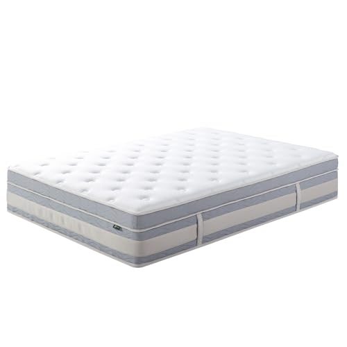 ZINUS 14 Inch Cooling Comfort Support Hybrid Mattress [New Version], King, Fiberglass Free, Medium Plush, Cooling Motion Isolation, Certified Safe Foams & Fabric, Mattress in A Box