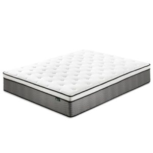 ZINUS 12 Inch True Support Hybrid Mattress [New Version], Full, Fiberglass Free, Medium Feel, Motion Isolation, Certified Safe Foams & Fabric, Mattress in A Box