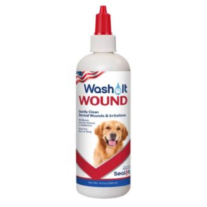 wash-it wound wash for dogs | pet wound care for dogs with hypochlorous acid to clean wounds, cuts, burns & irritation & prevents infection | us-made dog wound care & safe for all animals (4oz)