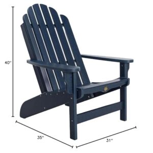 Original Pawleys Island Royal Blue Durawood Essentials Adirondack Chair, Eco-Friendly Durawood, Stainless Steel Hardware, Fit N Finish, Handcrafted in The Carolinas