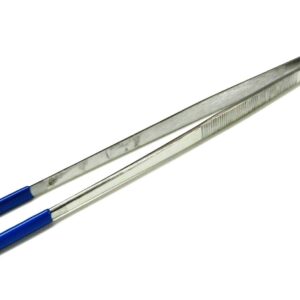 12 Inch Tweezer with PVC Rubber Tips Coated Straight Flat Tip Stainless Steel Forceps Steam Ultrasonic Cleaning Tweezer | Non-Marring | Good Grip | Jewelry | Hobby Crafts Industrial Electronic By JTS