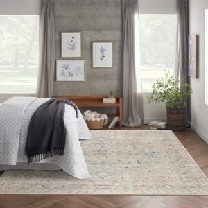 Nourison Oushak Home Traditional Light Grey 8' x 9'10" Area -Rug, Easy -Cleaning, Non Shedding, Bed Room, Living Room, Dining Room, Kitchen (8x10)