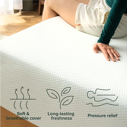 ZINUS 12 Inch Green Tea Memory Foam Mattress [New Version], King, Fiberglass free, Medium Firm Feel, Zoned Pressure Relief, Certified Safe Foams & Fabric, Mattress in A Box