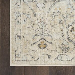 Nourison Oushak Home Traditional Cream 4'1" x 5'11" Area -Rug, Easy -Cleaning, Non Shedding, Bed Room, Living Room, Dining Room, Kitchen (4x6)