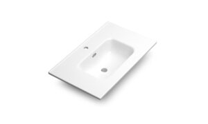 dax onix ceramic basin, 28", glossy white