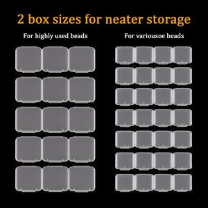 RJ-Sport Dual-Sized Diamond Art Storage Containers with 28 Small & 15 Mid-sized Grids to Keep Small Items Separated & Organized