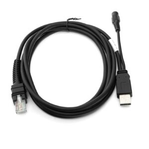 carpsdzy cba-u42-s07par usb cable for zebra symbol ds3678-dp li3608 li3678 ds3600 ds3608 ds8108 barcode scanner, usb-a to rj-45 interface, 7ft(2.8m) straight, 12v (requires 12v power supply)