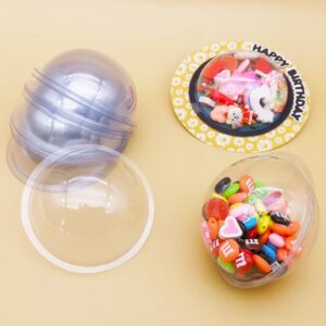 alinacutle 20pc half ball clear plastic candy dome candy holders chocolate holder money holder card shaker cards transparent plastic blister clamshell packing covers for diy gift box