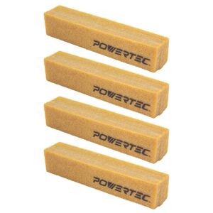 powertec 71002-p4 abrasive cleaning stick for sanding belts & discs 8-1/2" 4pk | natural rubber eraser - woodworking shop tools for sanding perfection