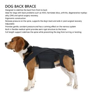 PenRux Back Bracer for IVDD in Dogs, Arthritis, Spinal Surgical Recovery, Herniated Disc, Slipped Disc, Rehabilitation, Adjustable Back Support, Dog Back Brace, Back Protector (S)