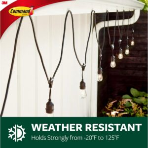 Command Outdoor Light Clips, 16 Command Hooks, 20 Command Strips, Damage Free Hanging of Dorm Room Decorations, Clear