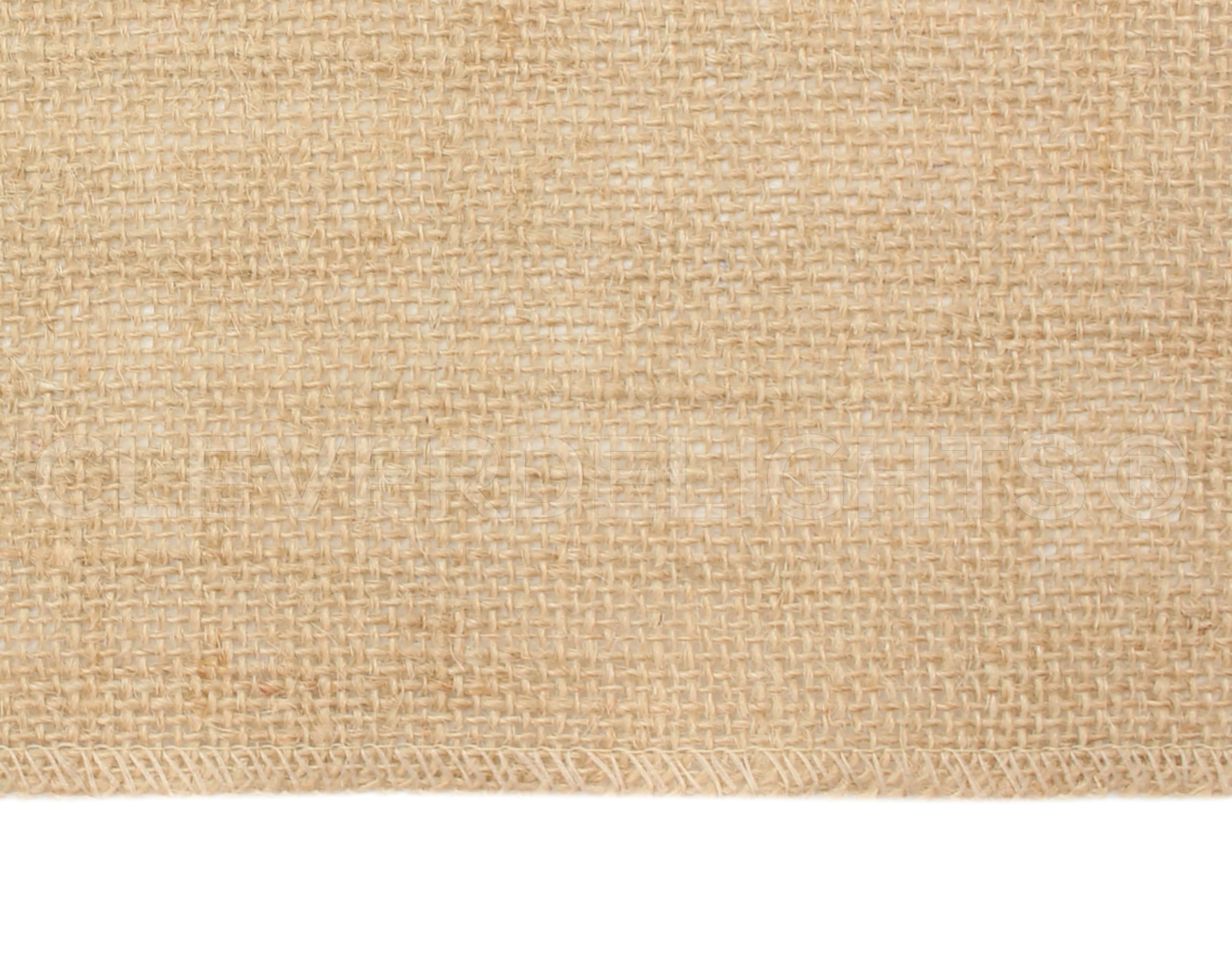 CleverDelights 48 Inch Burlap Square - Premium Jute Burlap Fabric - Finished Edges - 48" x 48"