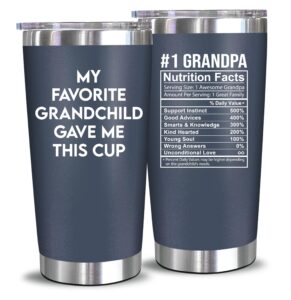 neweleven christmas gifts for grandpa - grandpa gifts from granddaughter, grandson - birthday present ideas for grandfather, new grandpa, promoted to grandpa, grandchildren, grandkids - 20 oz tumbler