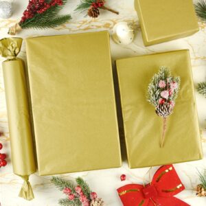 NEBURORA Metallic Gold Tissue Paper for Gift Bags 60 Sheets Gold Wrapping Tissue Paper Bulk 14 X 20 Inch Gold Packaging Paper for Christmas Gift Wrap Art Crafts Birthday Wedding Decoration