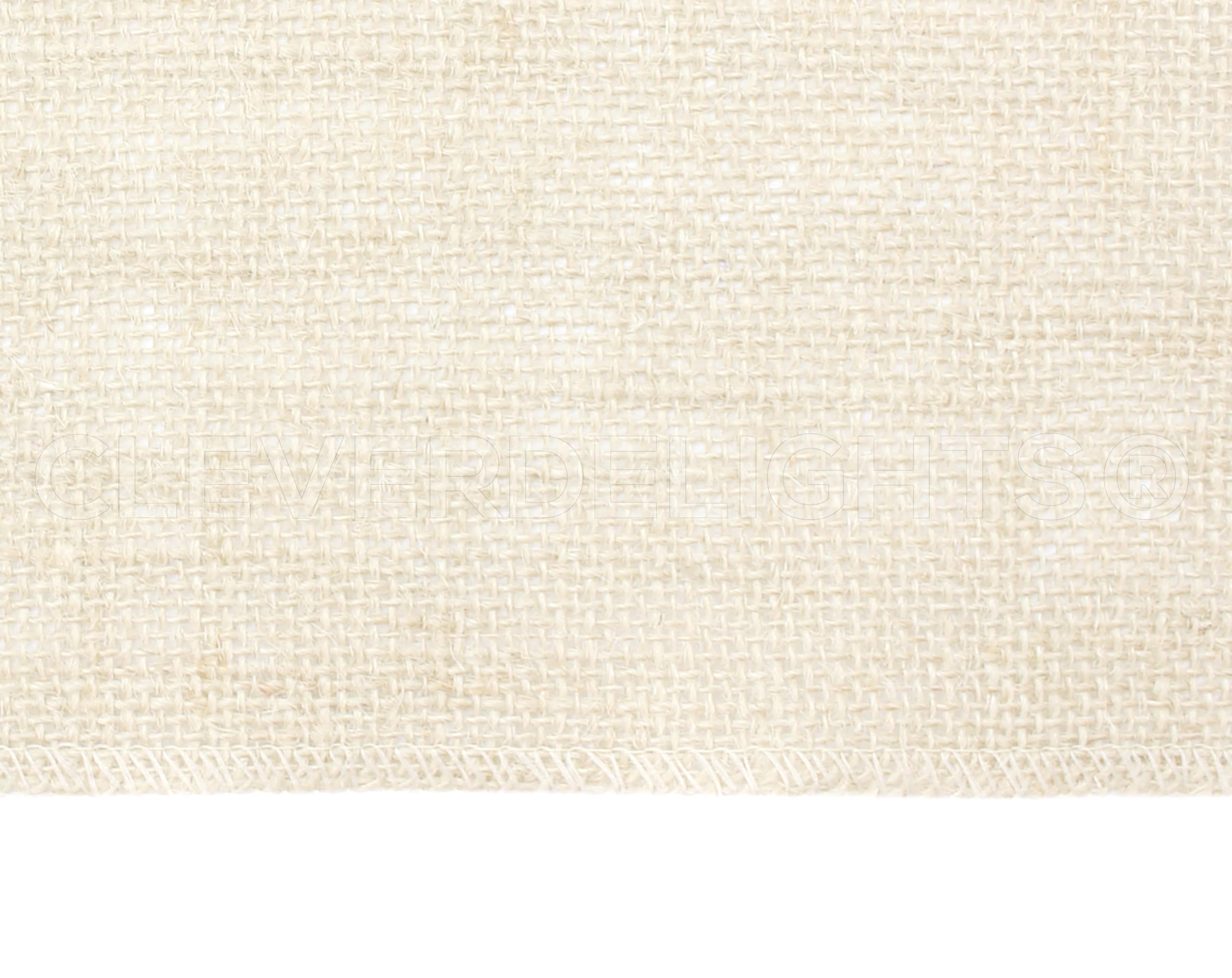 CleverDelights 20 Inch Ivory Burlap Squares - 4 Pack - Jute Burlap Fabric - Finished Edges - 20" x 20"