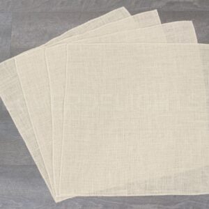 CleverDelights 20 Inch Ivory Burlap Squares - 4 Pack - Jute Burlap Fabric - Finished Edges - 20" x 20"