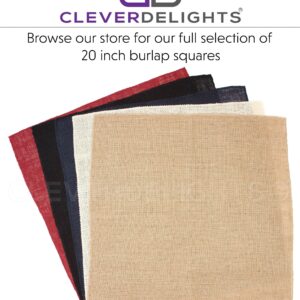 CleverDelights 20 Inch Ivory Burlap Squares - 4 Pack - Jute Burlap Fabric - Finished Edges - 20" x 20"