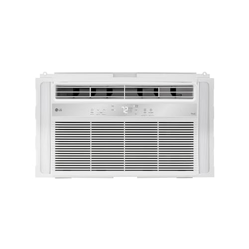 LG LW6024RSMX Window Air Conditioner, Wi-Fi Enabled w/Remote, for Small Room (260 Sq.Ft.), Quiet Operation, 115V, 6,000 BTU, White