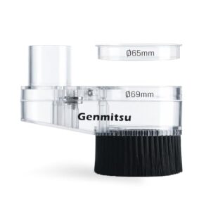 genmitsu 65mm & 69mm cnc dust shoe, compatible with most 65mm/69mm spindle motor and compact router, hose adapter inner diameter 38mm (1.5″), transparent