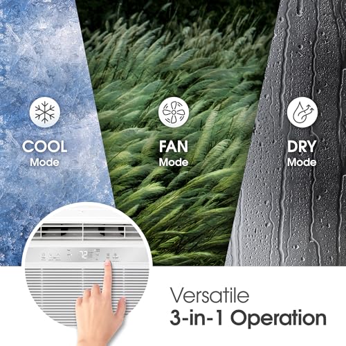 LG LW6024RSMX Window Air Conditioner, Wi-Fi Enabled w/Remote, for Small Room (260 Sq.Ft.), Quiet Operation, 115V, 6,000 BTU, White