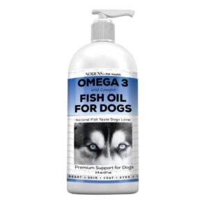 fish oil for dogs natural omega 3 fish oil liquid - dog skin & coat supplement - dog fish oil supplement for shedding, allergy & itch relief - omega 3 fish oil dogs joints, immune support & digestion