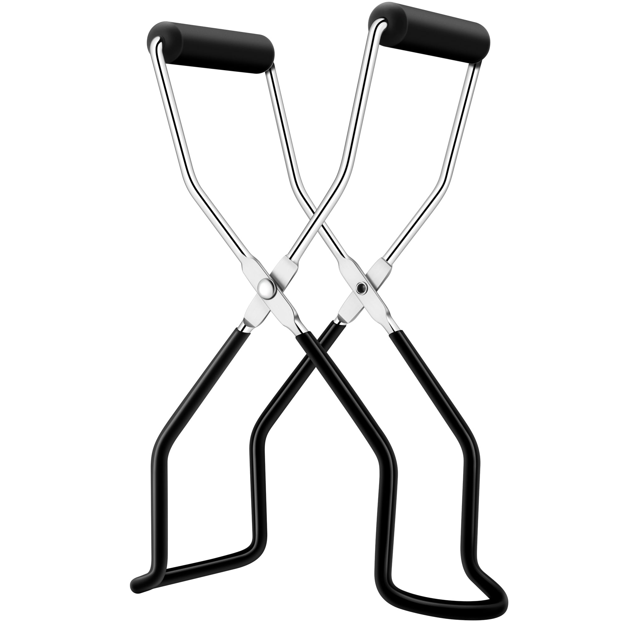 Rainspire Canning Jar Lifter, Canning Tongs Jar Lifter, Canning Tools, Canning Supplies for Home Kitchen, Stainless Steel, Black