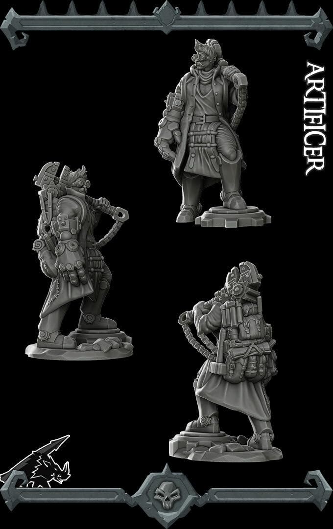 Human Artificer | Artificer | Miniature for Tabletop Games Like D&D and War Gaming Medium (Normal Size)