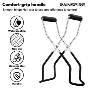 Rainspire Canning Jar Lifter, Canning Tongs Jar Lifter, Canning Tools, Canning Supplies for Home Kitchen, Stainless Steel, Black