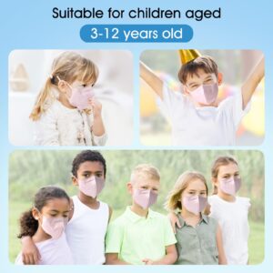 Semask Kids KN95 Adjustable Masks 40 Pack, Individually Wrapped Disposable Respirator with Adjustable Ear Loops, Multicolor